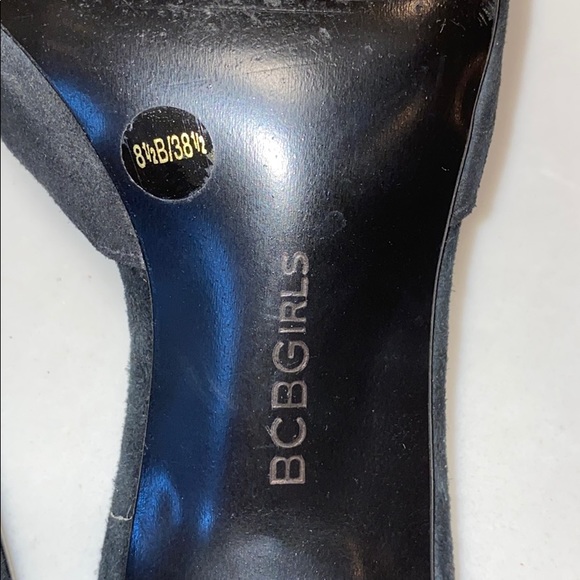 BCBGirls | Shoes | Bcb Girls Black Suede Pointed Mule Heels | Poshmark